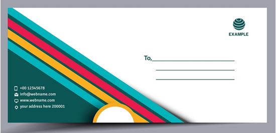 10x4.5" Envelope Cheque Size white Cover Multi colour printing | Vivid ...